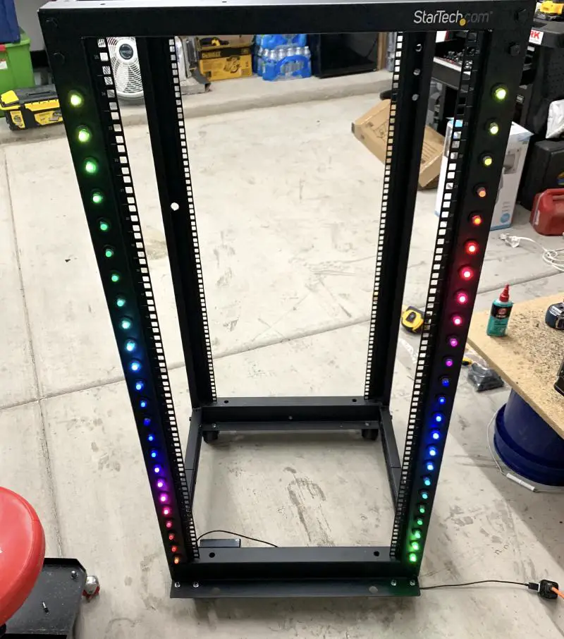Homelab Server Rack Mods With LEDs - tynick.com | AWS, Linux, Raspberry Pi, and Home Automation
