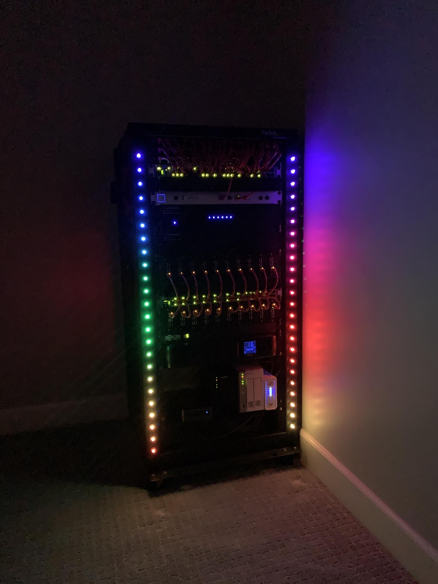 Homelab Server Rack Mods With LEDs - tynick.com | AWS, Linux, Raspberry Pi, and Home Automation